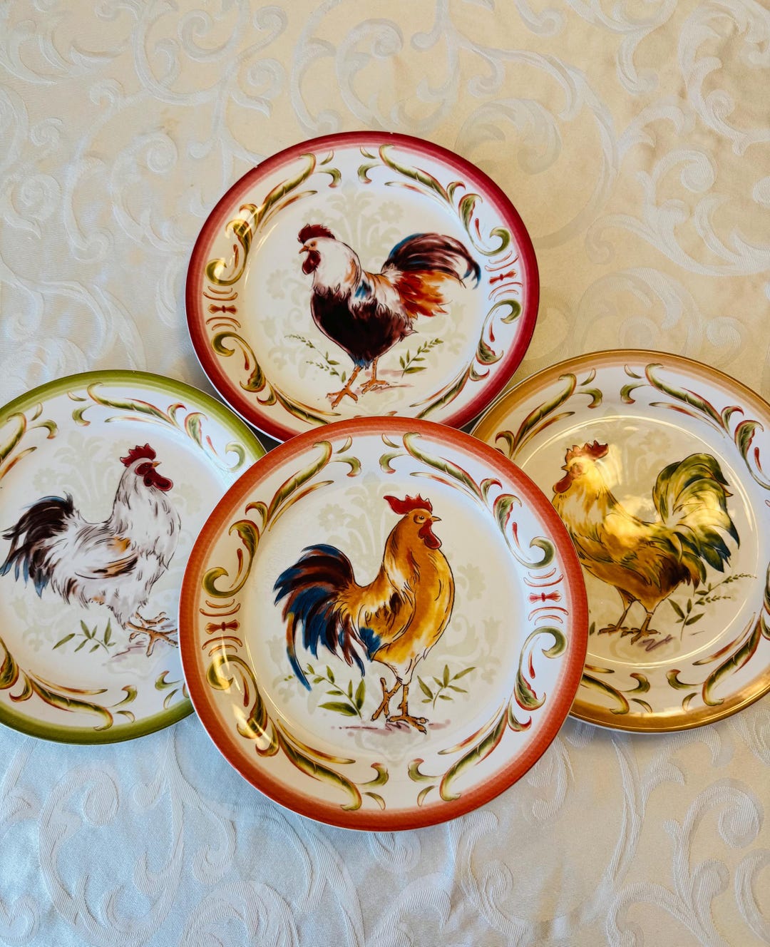 Pier 1 Rooster Plates Farmhouse Inspired Plates French Country Kitchen ...