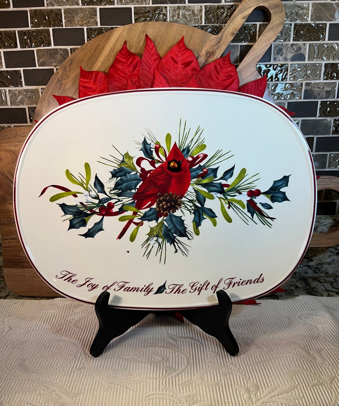 Lenox Winter Greetings Oval Serving Platter Lenox Red Cardinal Plate Lenox Winter Greetings ...