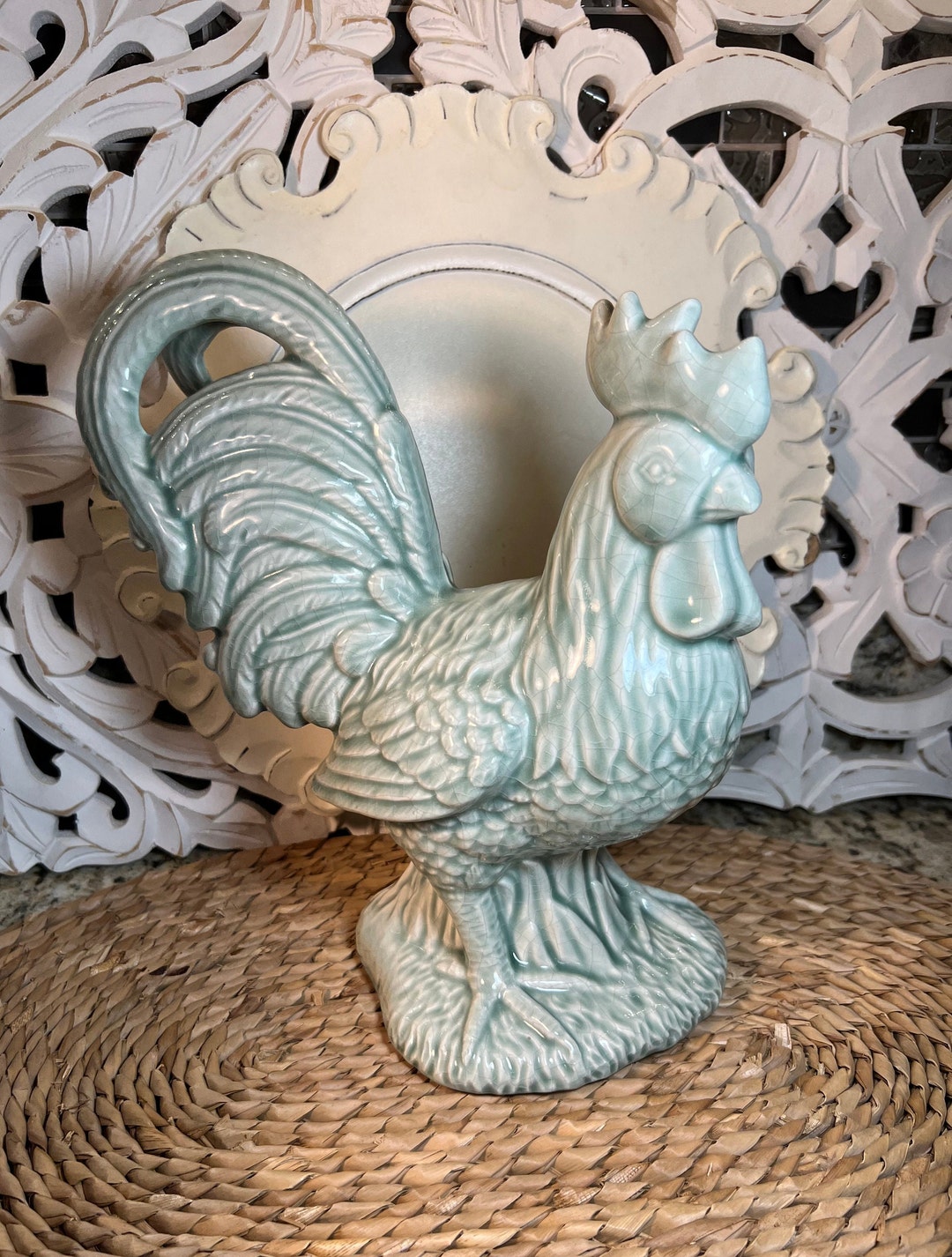 Vintage Ceramic Rooster ~ French Country Rooster ~ Farmhouse Decor - Etsy