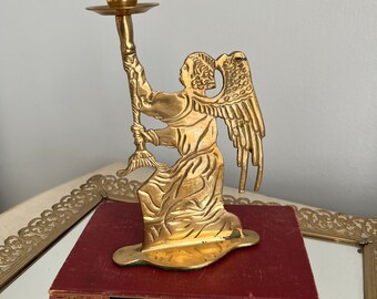 Solid Brass Angel Candle Holder - Etsy