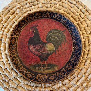 Rooster Plates Farmhouse Inspired Plates Vintage Rooser Plates French ...