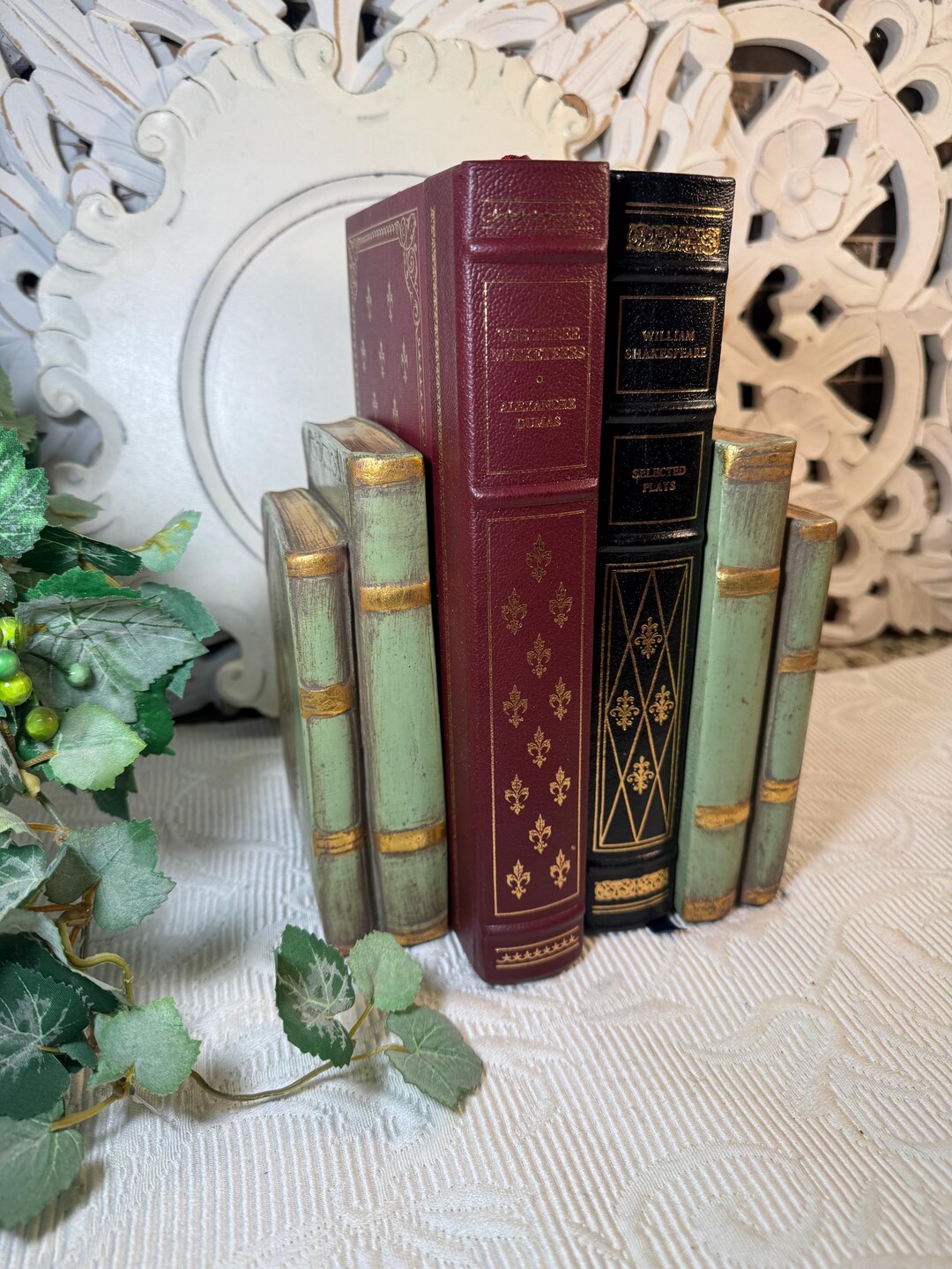 Vintage Borghese Bookends in Form of Antique Books ~ Vintage Books ...