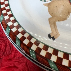 Santa's Spirit Dessert or Salad Plates Set of 4 by Debbie Mumm ...