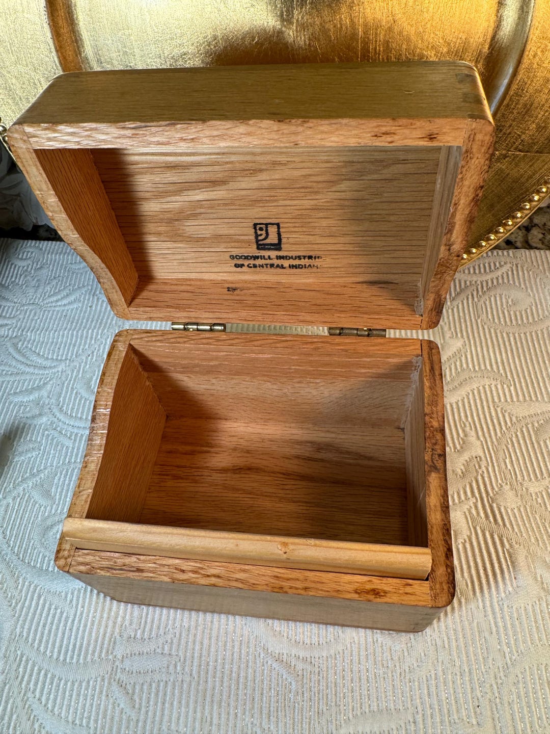 Vintage Recipe Card Organizer Box ~wooden Box ~ Vintage Wooden Storage ...