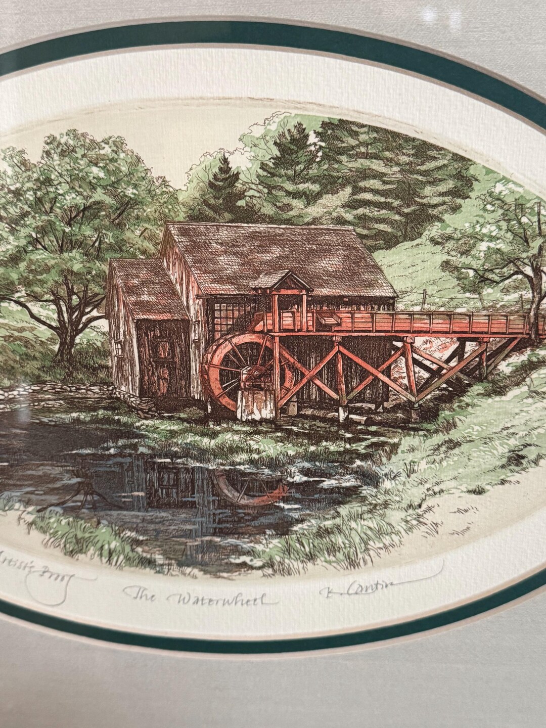 Artist's Proof the Waterwheel Barn, Signed by Artist Kathleen Cantin ...