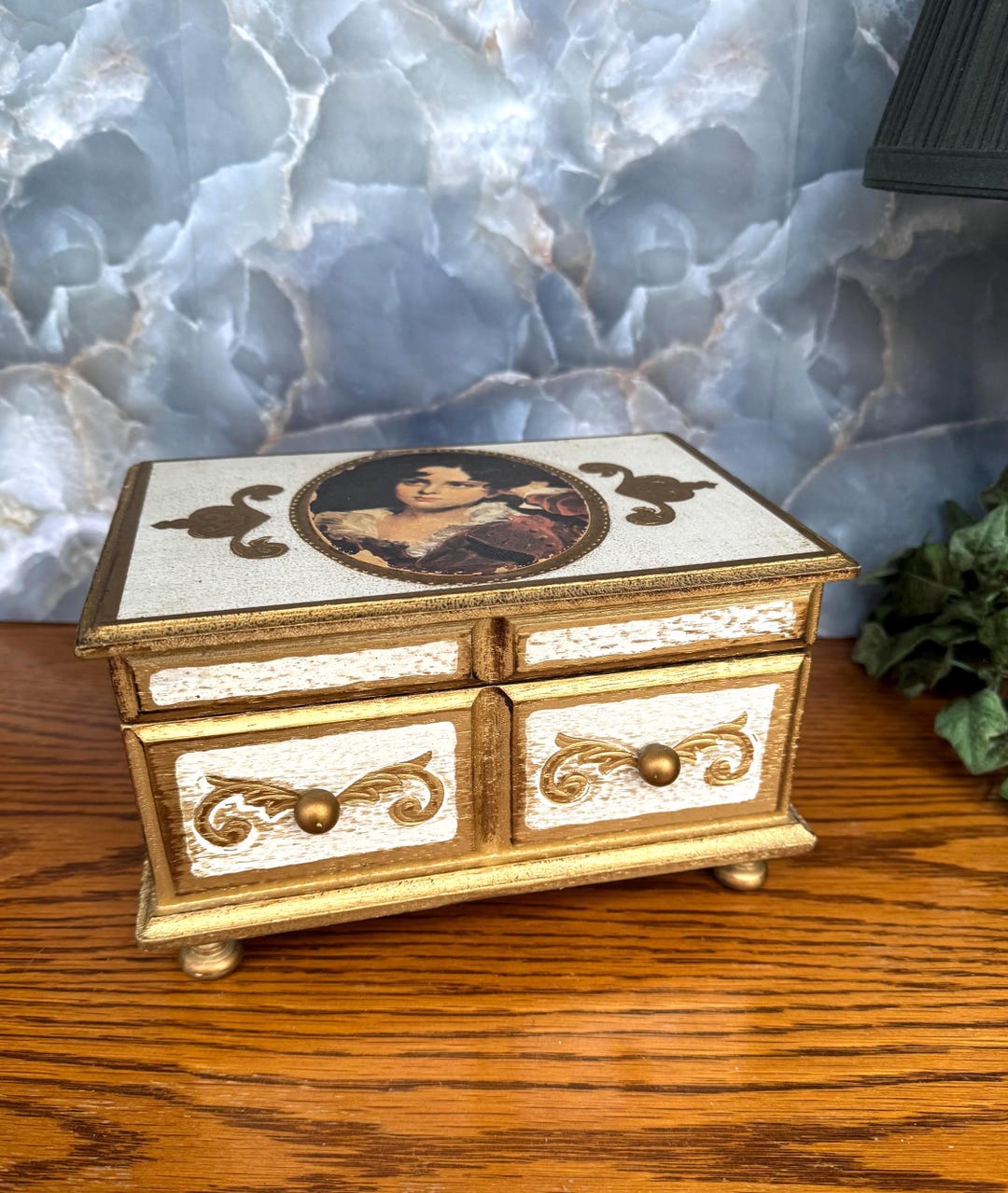 Vintage Florentine Jewelry Box ~ Music Box - Etsy