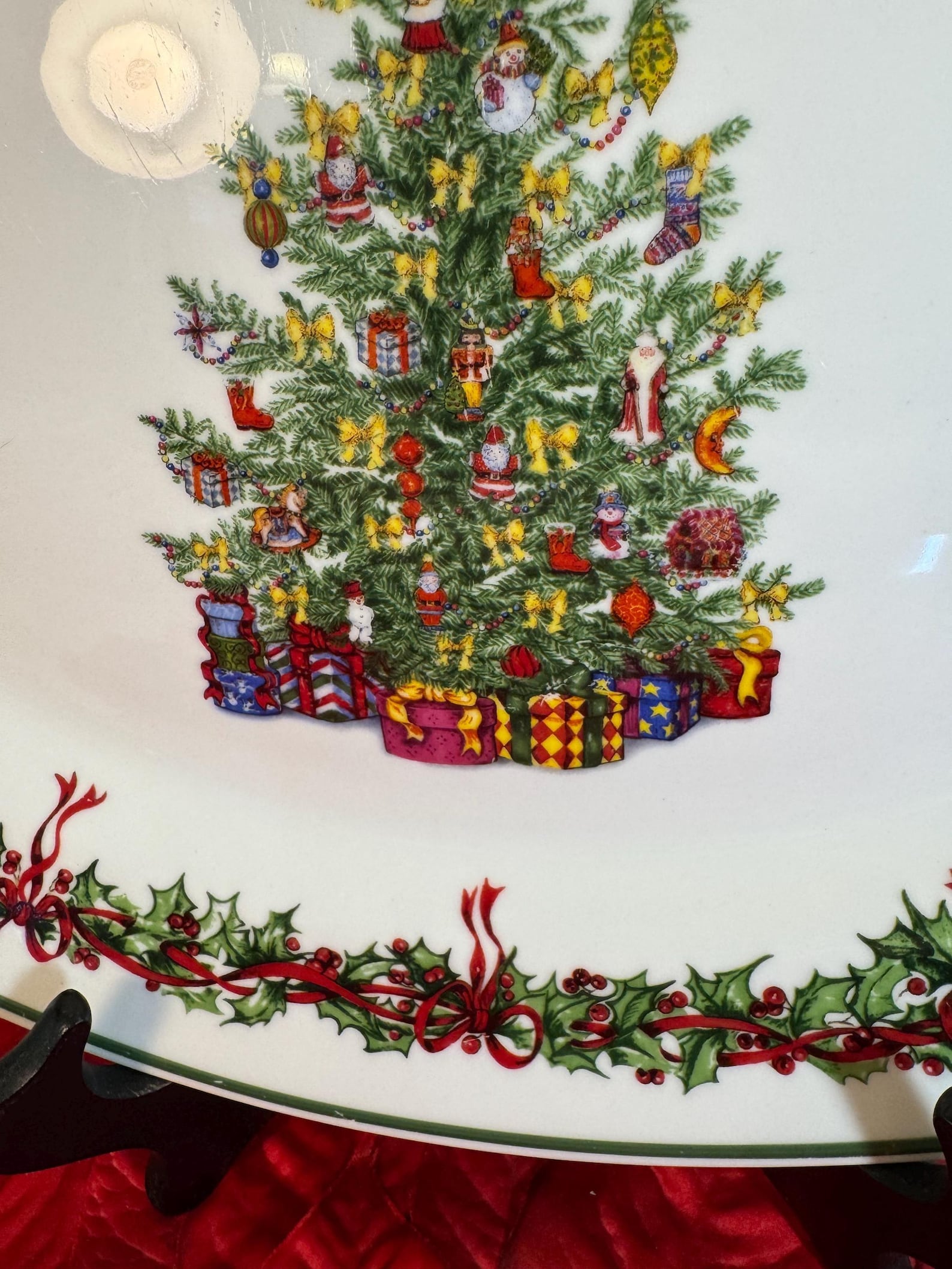 Vintage Christopher Radko Christmas Platter: Holiday Tree Dinnerware ...