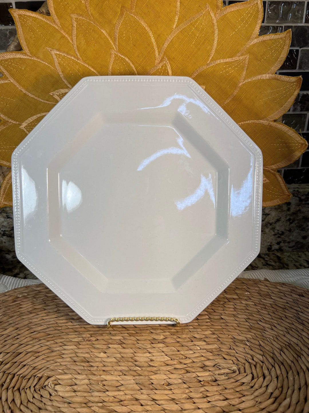 Vintage Johnson Brothers Heritage White Ironstone Octagonal Dinner ...