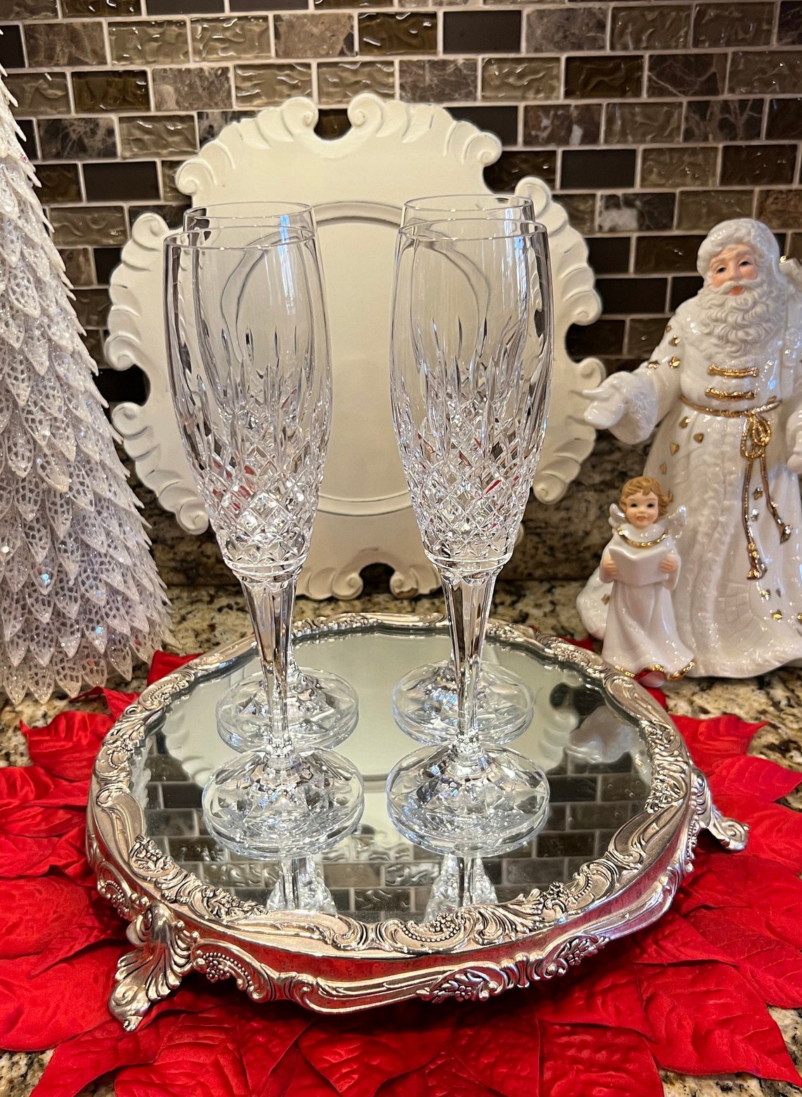 Mikasa Coventry Crystal Champagne Toasting Flutes Set of 4 - Etsy