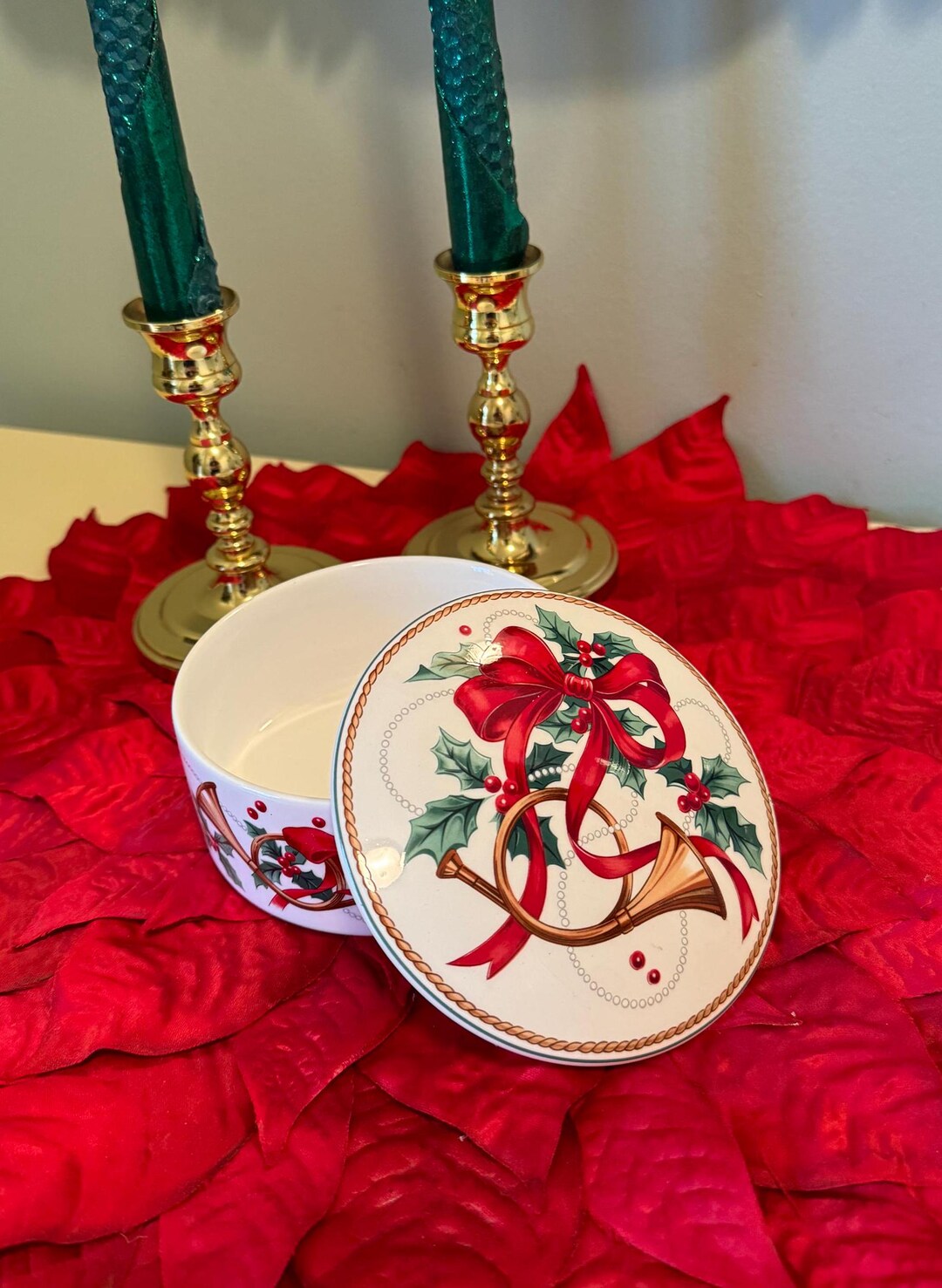 Vintage Mikasa Jubilation Lidded Dish ~ Mikasa Christmas Dish ~ Mikasa ...