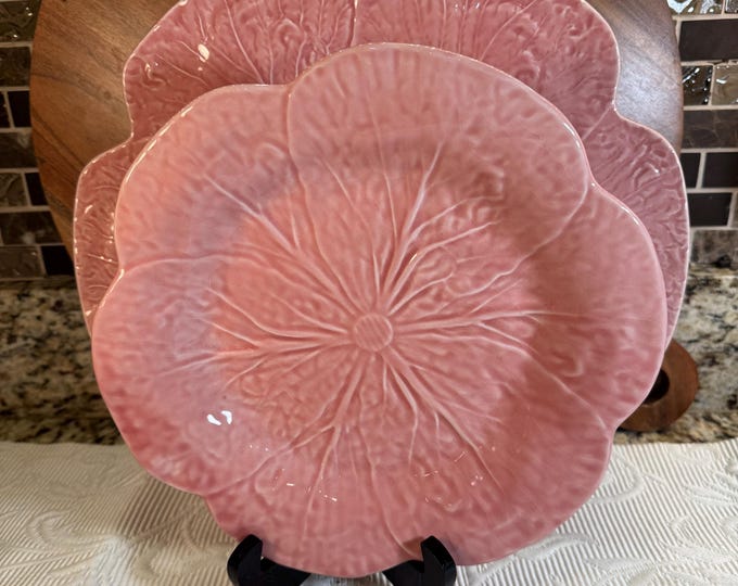Bordallo Pinheiro Cabbage Plate ~pink Cabbage Plates ~ Made in Portugal ...