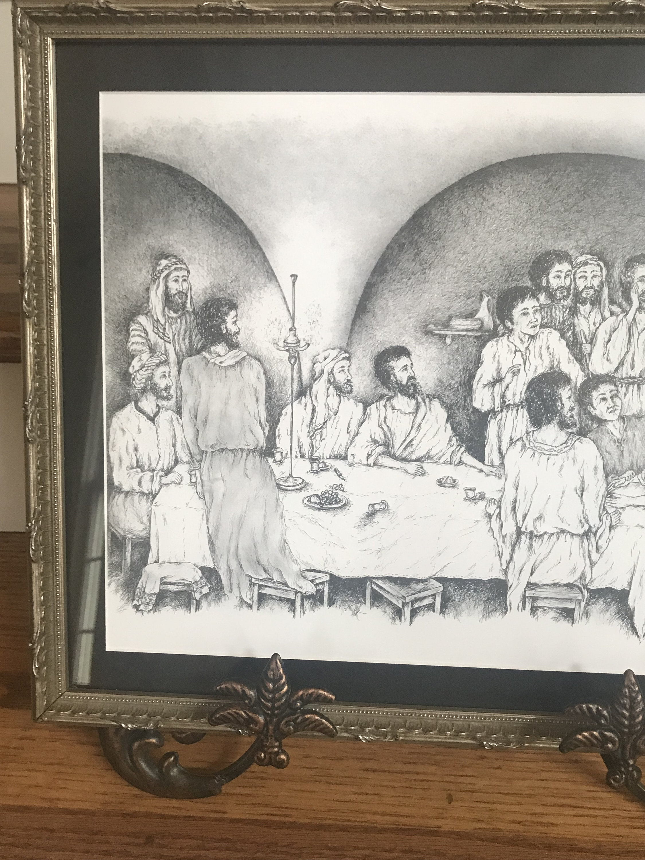 Last Supper Pencil Drawing Print Signed | Etsy