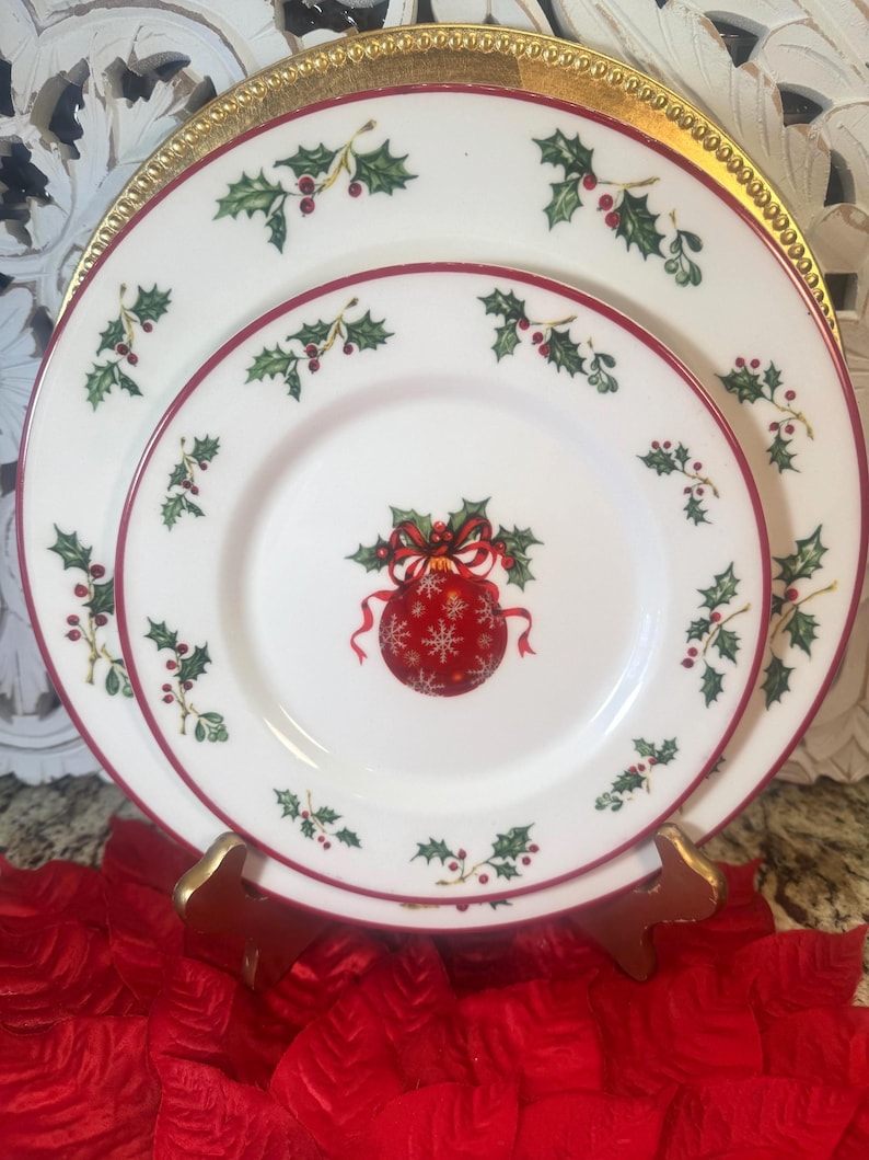 Christopher Radko Traditions Christmas Dinnerware Plates and Bowls ...