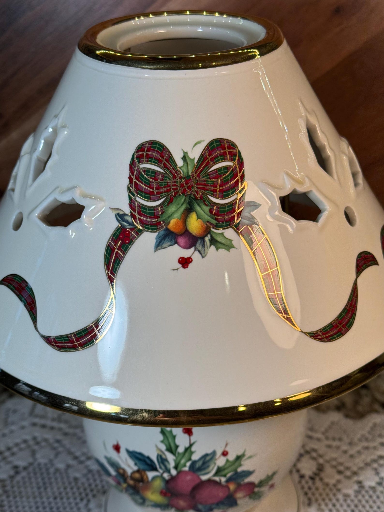 Lenox Christmas Tartan Candle Lamp ~ Lenox Tartan Lamp ~ Christmas ...