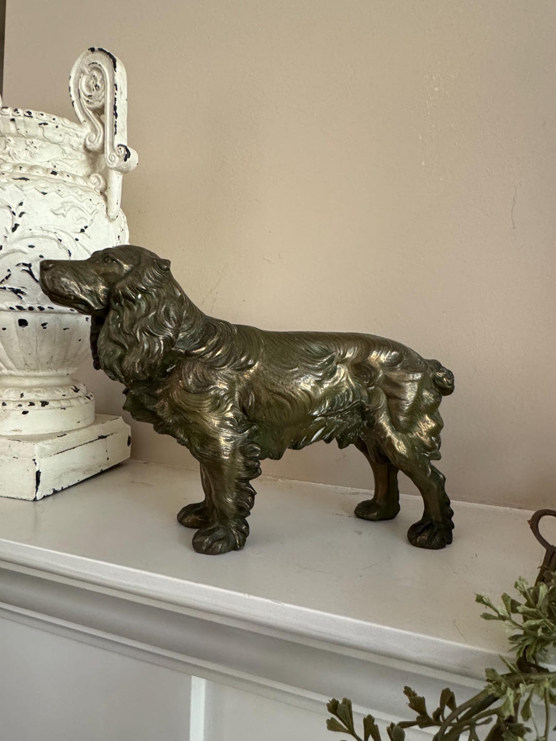 Vintage Bronze English Cocker Spaniel Dog Figurine by Jennings Brothers ...