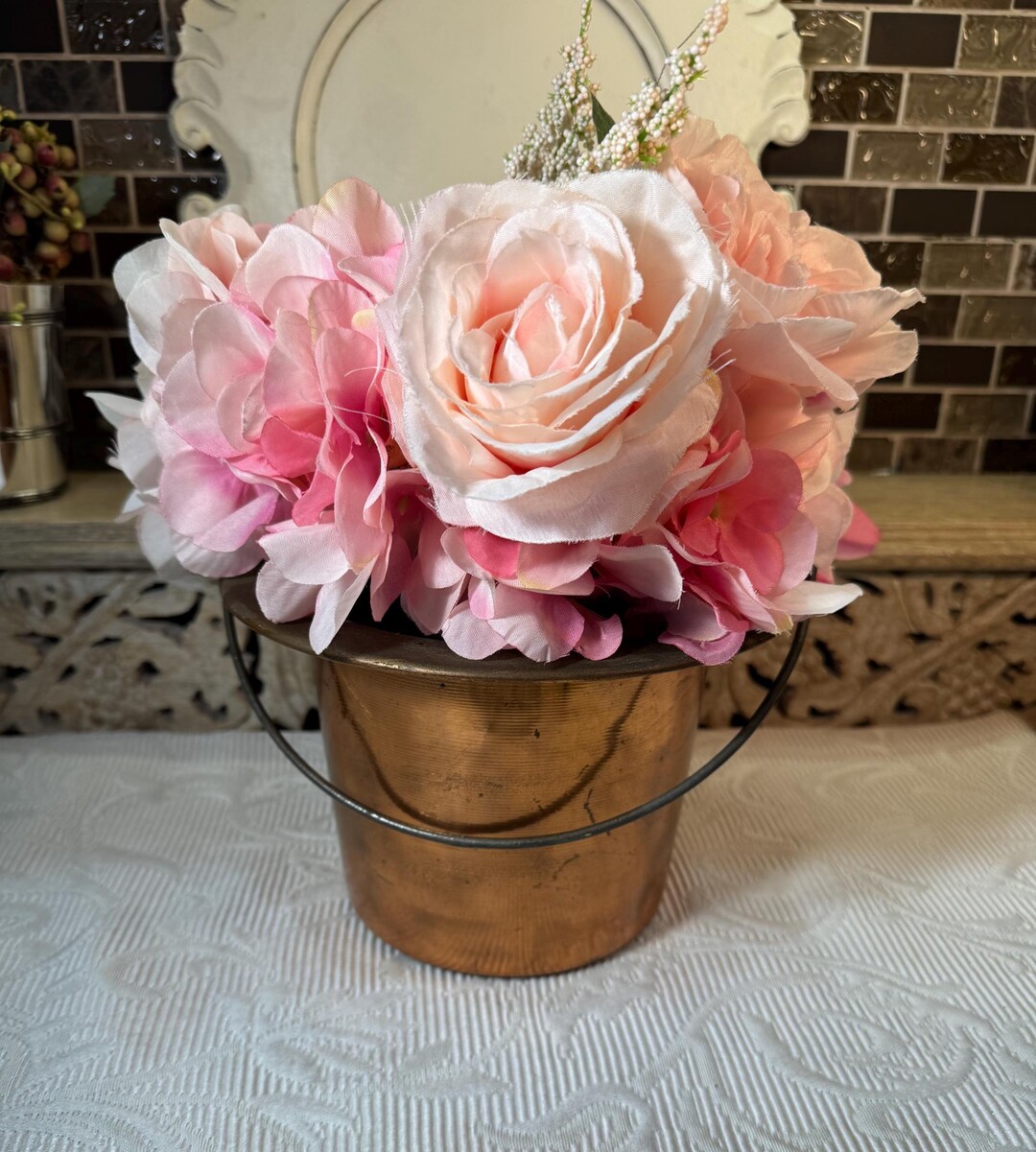 Rustic Copper Planter Pot: Farmhouse French Country Decor (8x5.5") - Etsy
