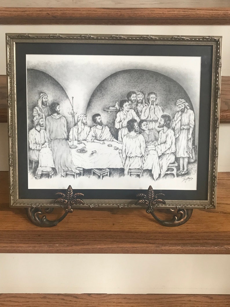 Last Supper Pencil Drawing Print Signed - Etsy