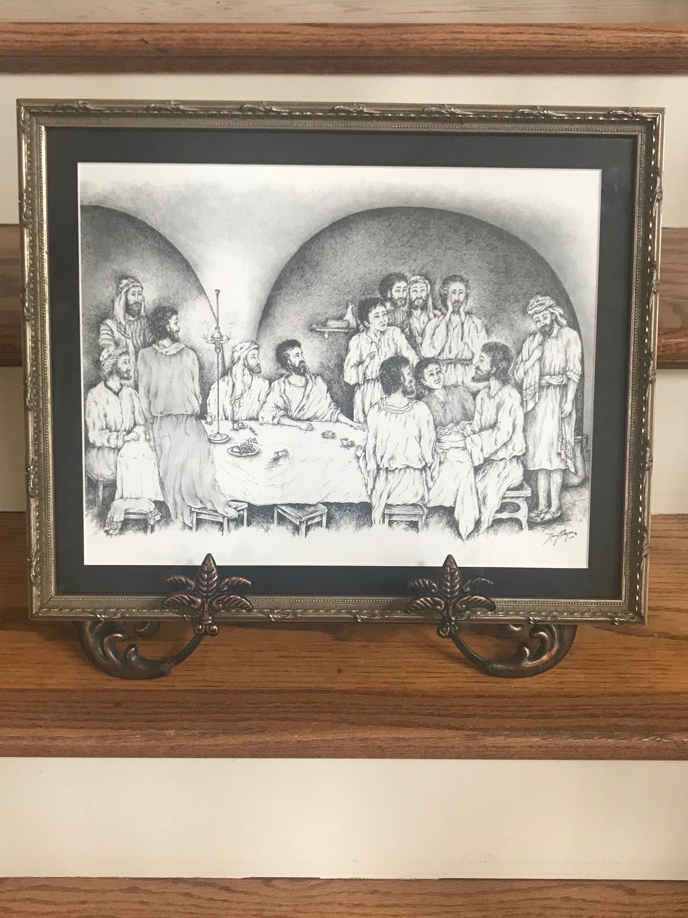 Last Supper Pencil Drawing Print Signed | Etsy