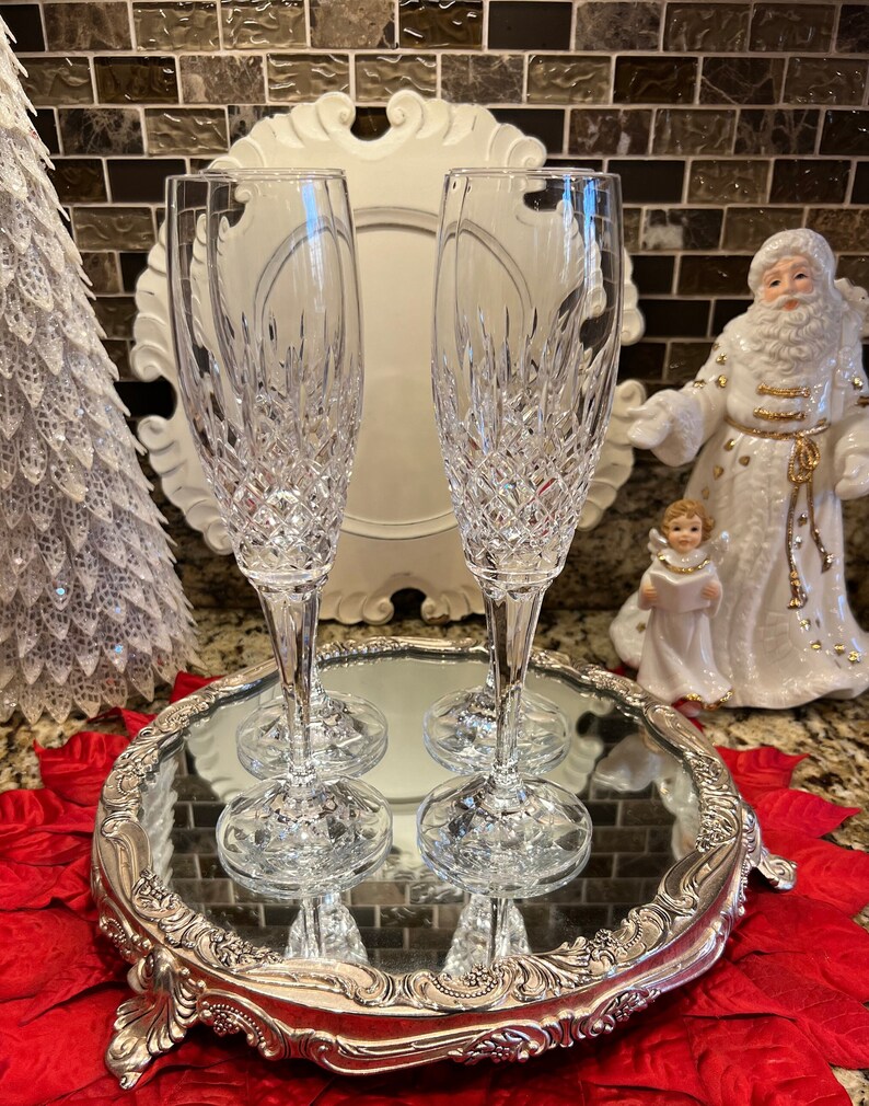 Mikasa Coventry Crystal Champagne Toasting Flutes Set of 4 - Etsy
