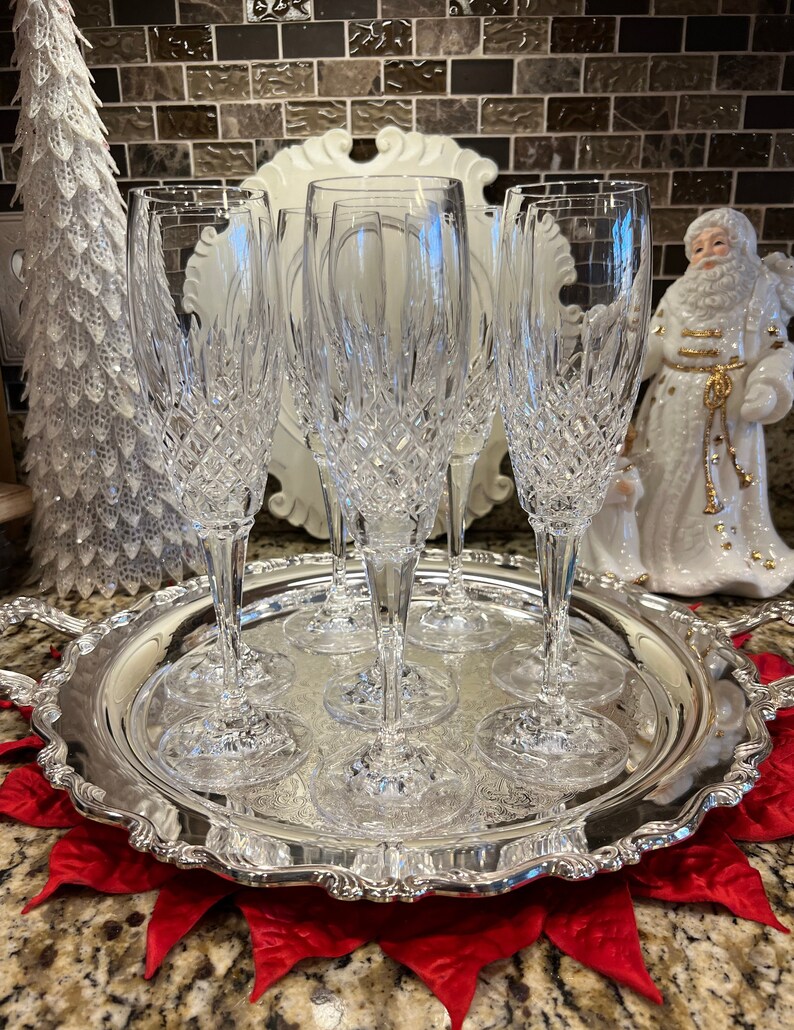 Mikasa Coventry Crystal Champagne Toasting Flutes Set of 4 - Etsy