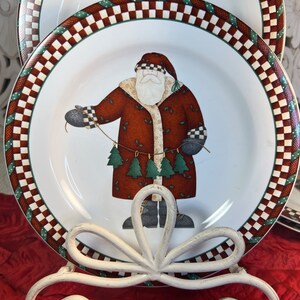 Santa's Spirit Dessert or Salad Plates Set of 4 by Debbie Mumm ...