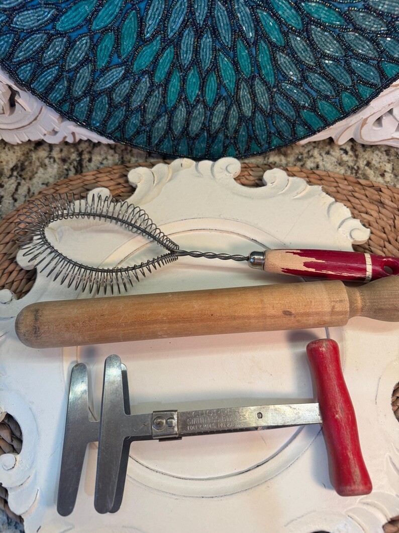 Set of 3 Vintage Kitchen Tools ~ Vintage Chopper Foley Triple Blade ...