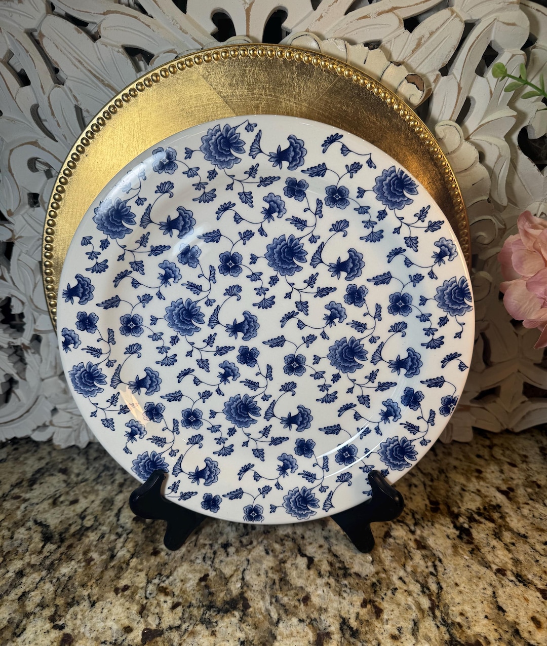 Quadrifoglio Blue and White Floral Dinner Plates by Pier 1 ~ Blue ...