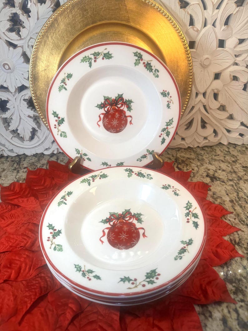 Christopher Radko Traditions Christmas Dinnerware Plates and Bowls ...