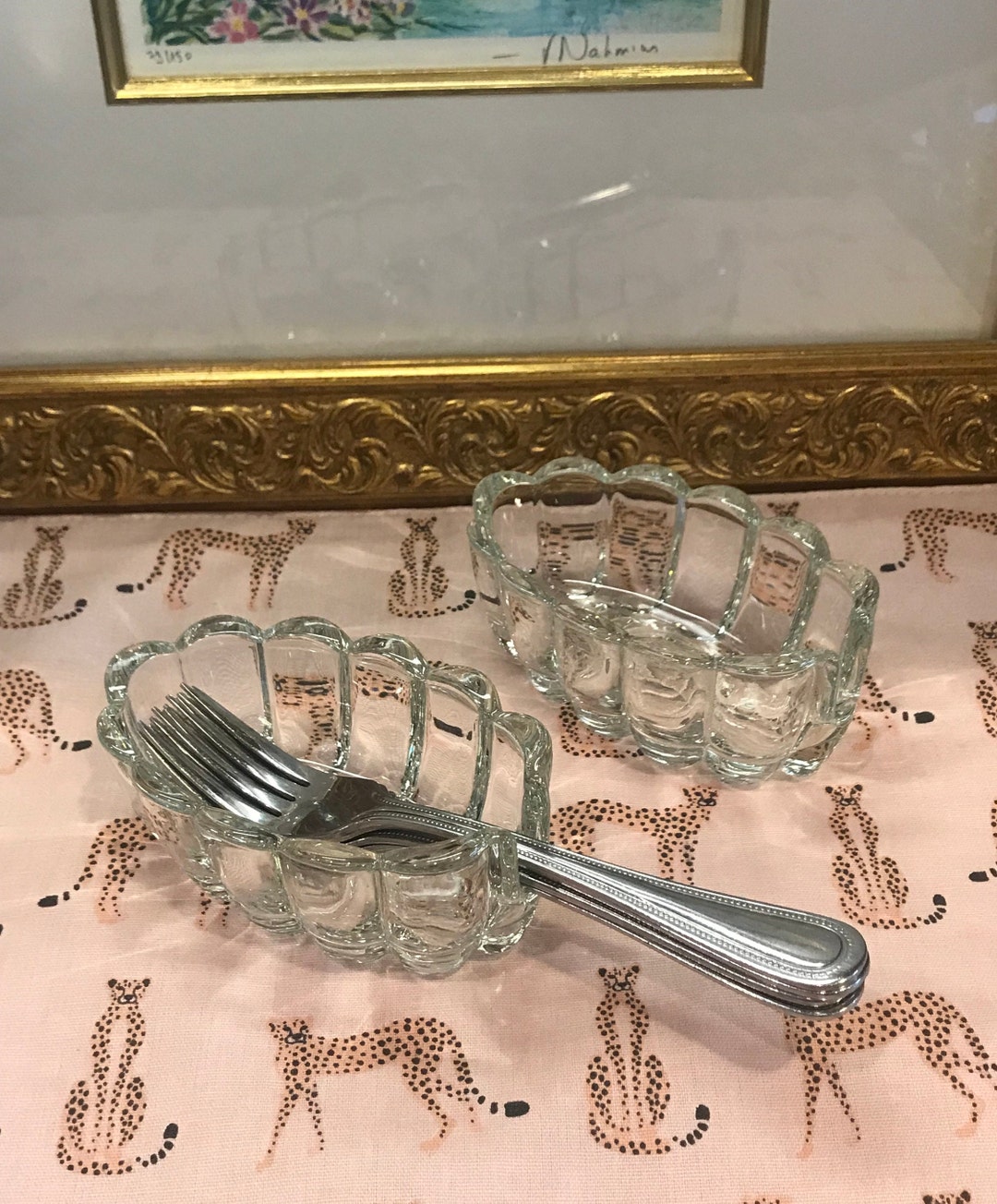Vintage Princess House Silverware Caddy, Spoon Rest ~ Set of 2 ~ Princess House Crystal Buffet ...