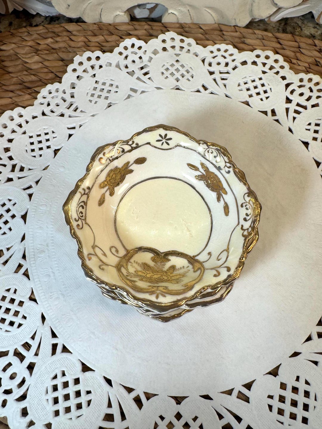 Vintage Ornate and Elegant Butter Pats ~ Set of 5 ~ Made in Japan - Etsy