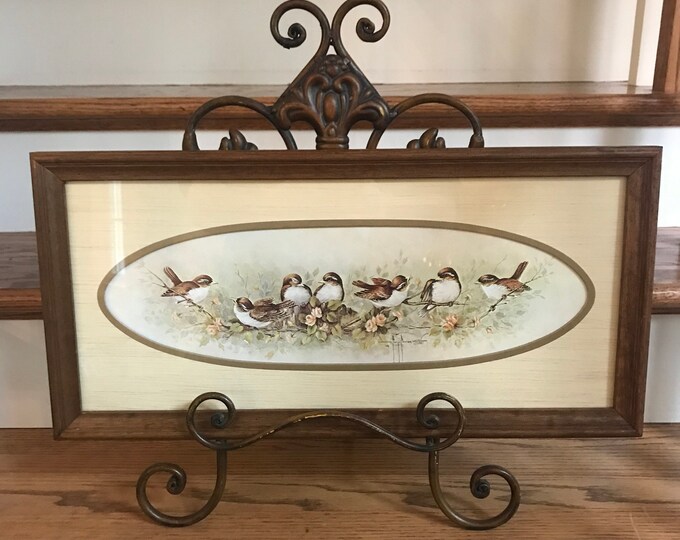 Vintage Bird Picture Home Interiors ~ Sparrows by Margie Morrow - Etsy
