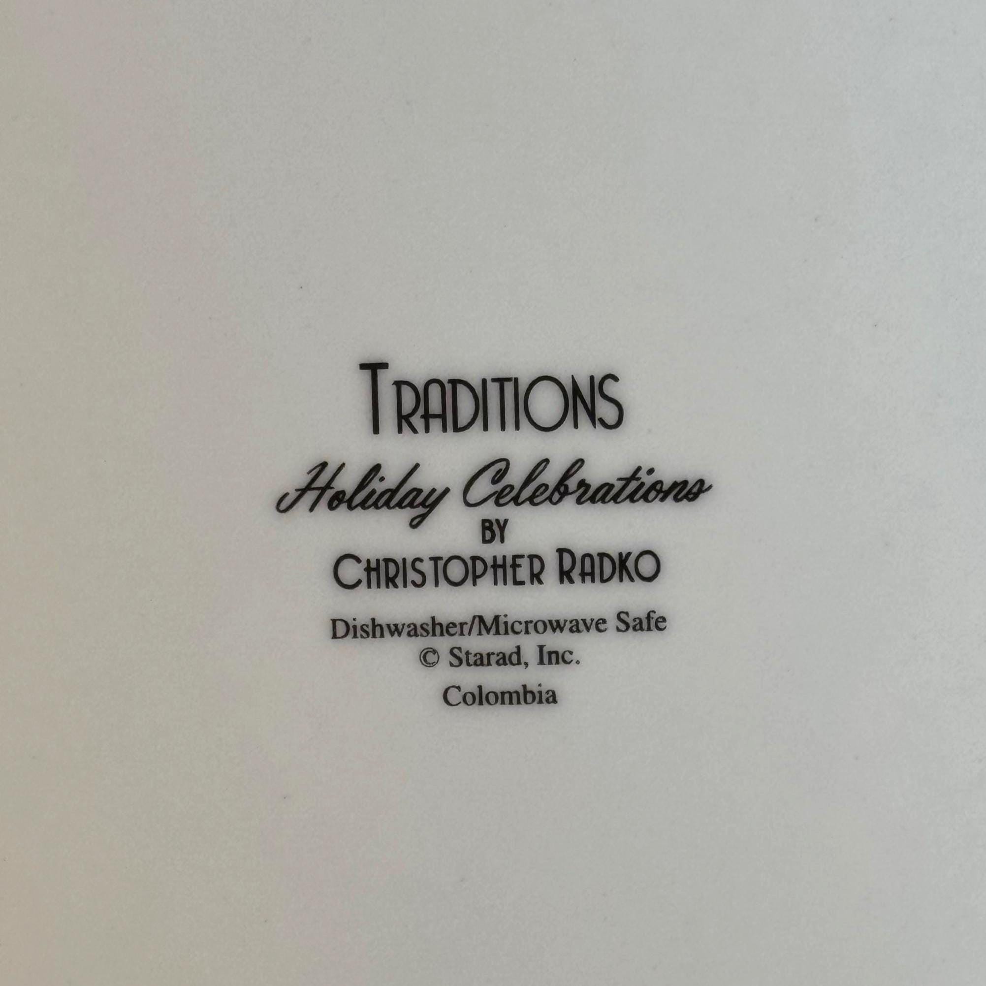 Vintage Christopher Radko Christmas Platter: Holiday Tree Dinnerware ...