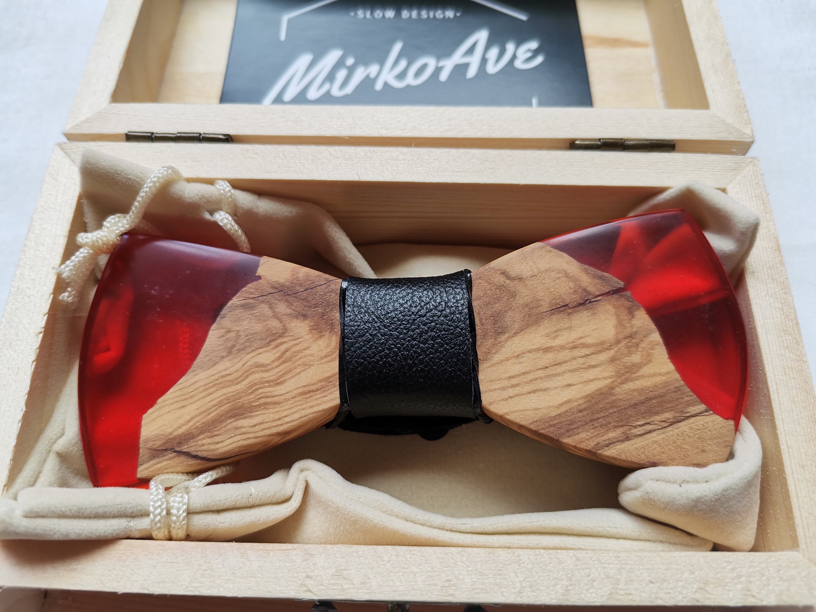 Unusual Bow Tie Made of Wood and Epoxy Resin, Unique Bow Tie, Original ...