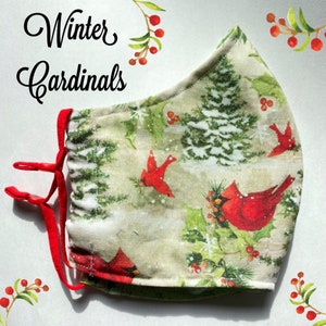Birds Cardinals Face Masks Song Birds Pixie Fairies Floral - Etsy