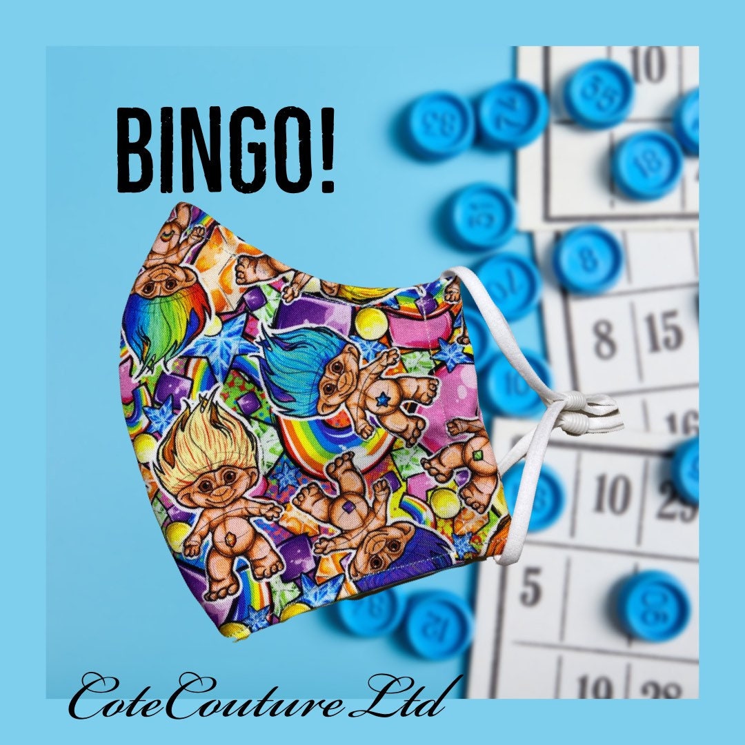 Bingo Lucky Troll Doll Face Mask Adult & Kid Sizes Plus - Etsy