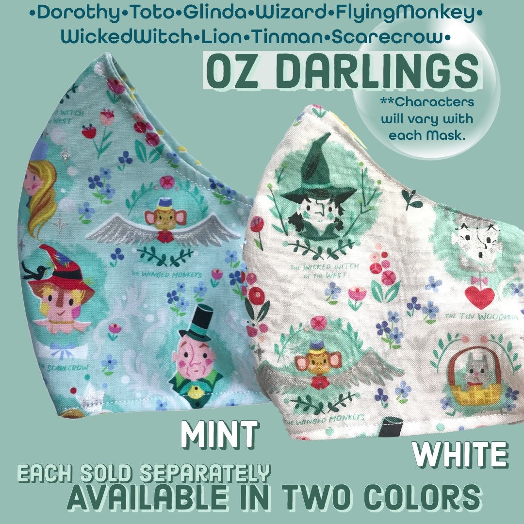 The Wizard of Oz Face Masks Breathable Full Coverage Masks - Etsy