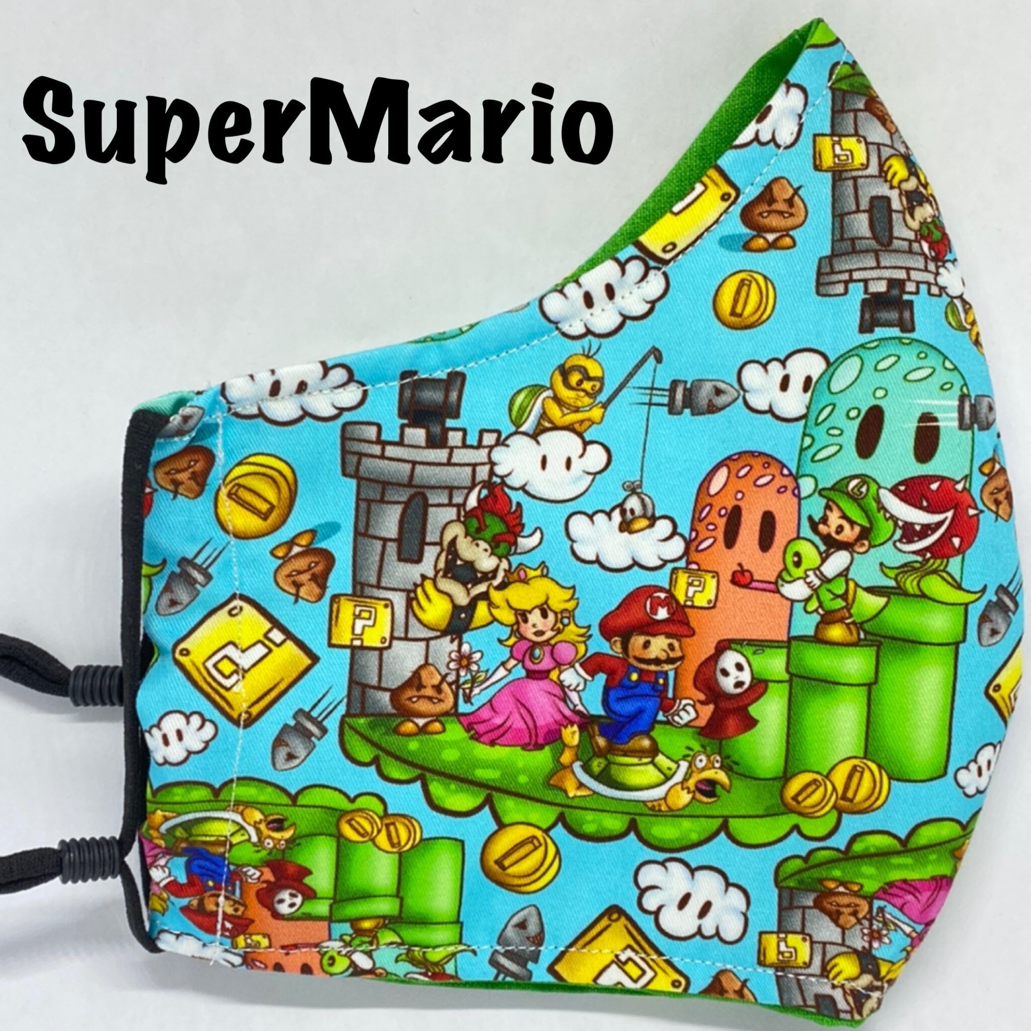 Super Mario Face Mask Sonic Gamers Animes Building - Etsy