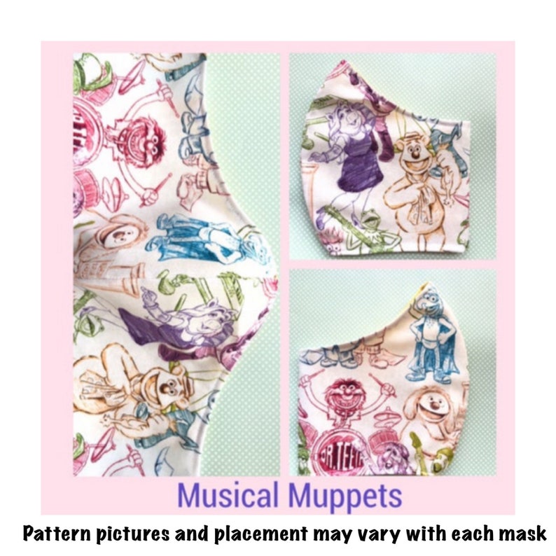 Kermit the Frog Muppets Face Masks Adult and Kid Sizes | Etsy