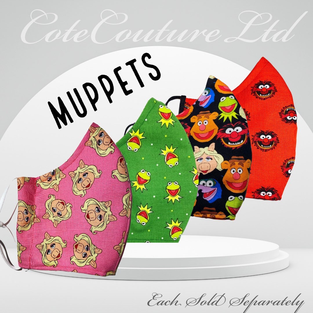 Kermit the Frog Muppets Face Masks; Adult and Kid Sizes Multiple ...