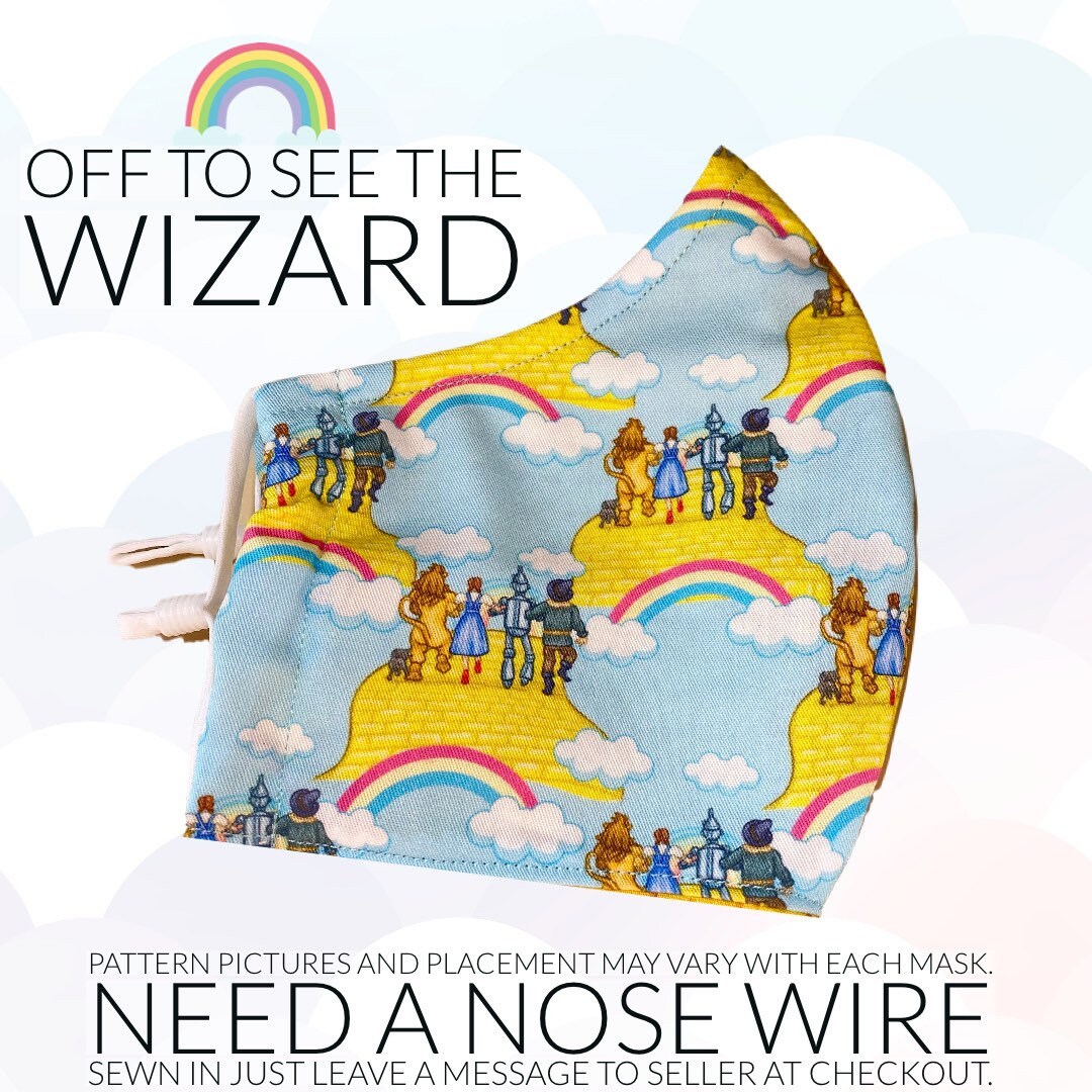 Wizard of Oz Face Masks Adult and Youth Sizes, Wicked Witch, Glinda ...