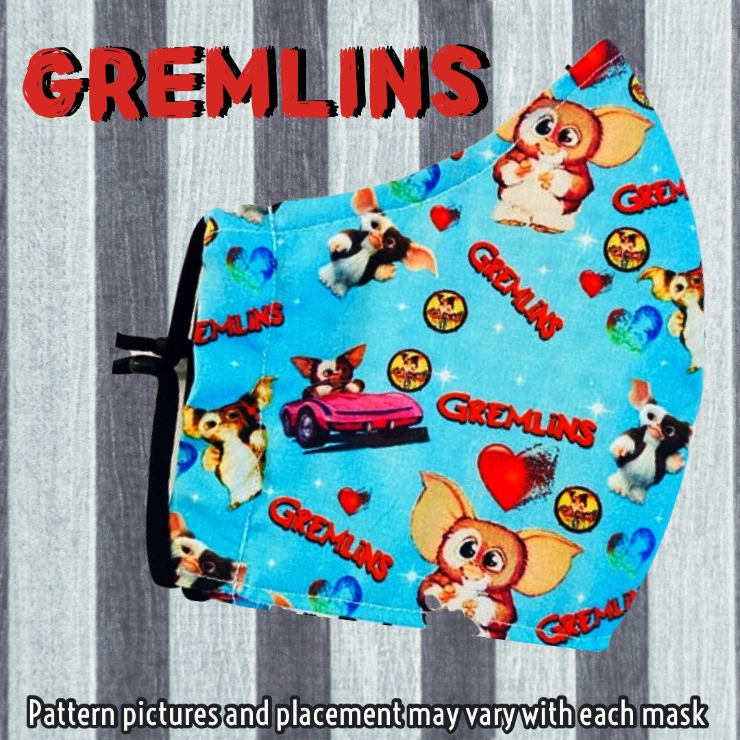 Gremlins E.T. 80s Movies Face Masks Gizmo Spike 1980s | Etsy