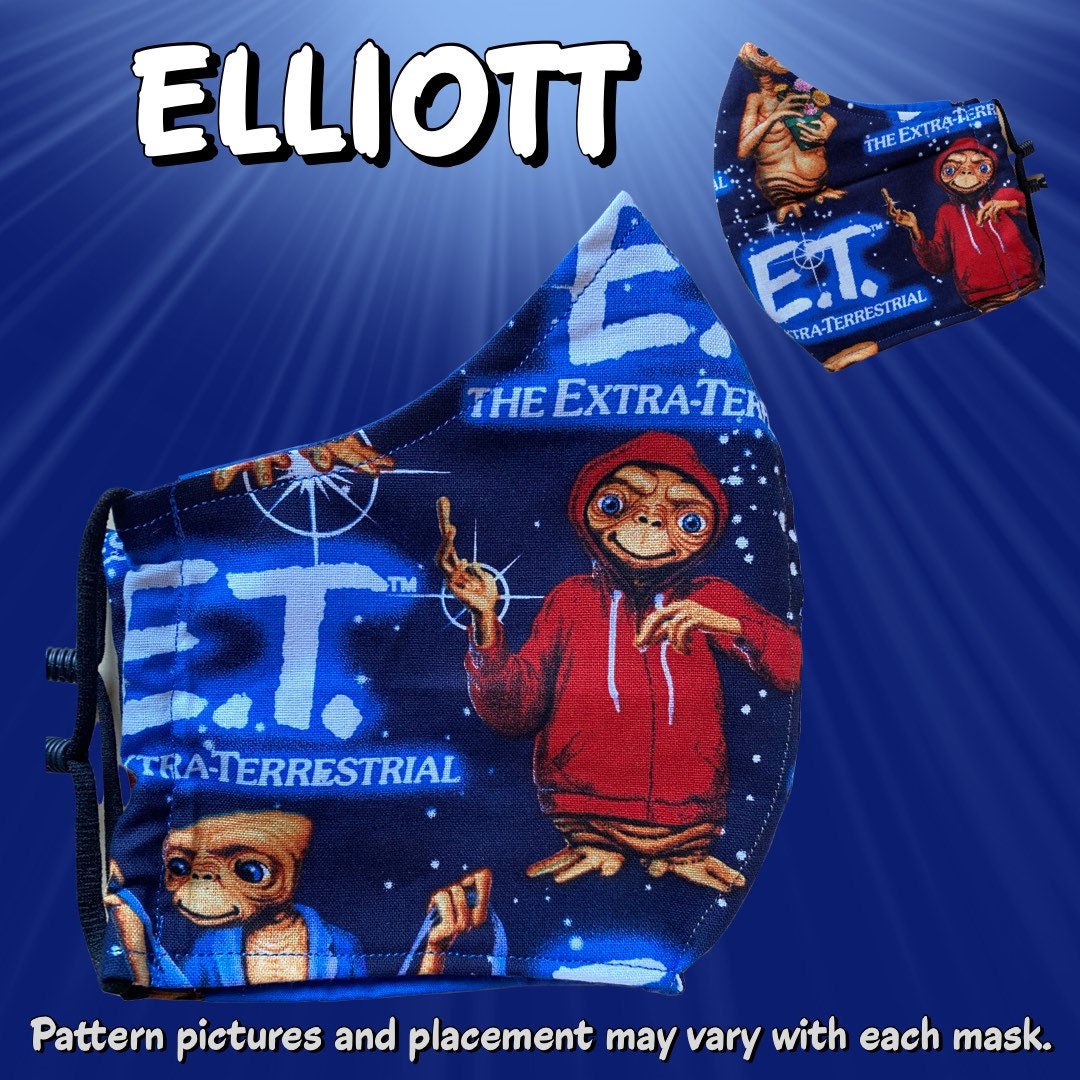 E.T. Extra Terrestrial Face Masks Various Patterns and Sizes Available ...