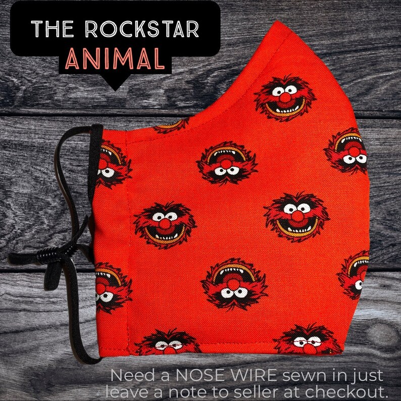 Kermit the Frog Muppets Face Masks Adult and Kid Sizes - Etsy