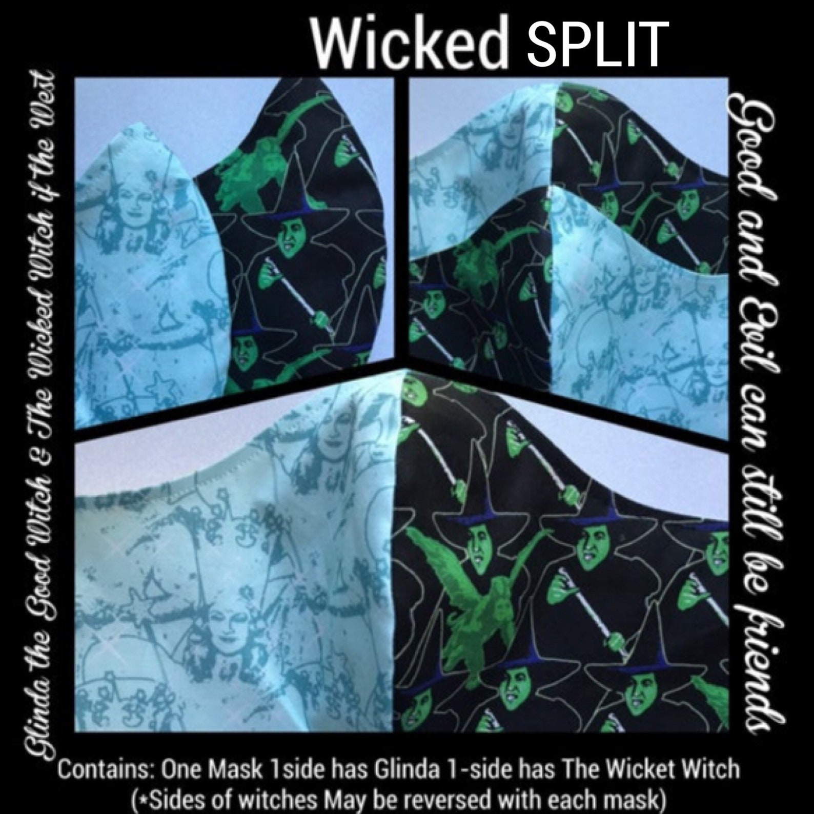 Wizard of Oz Face mask w/ filter pockets Toto Villians | Etsy