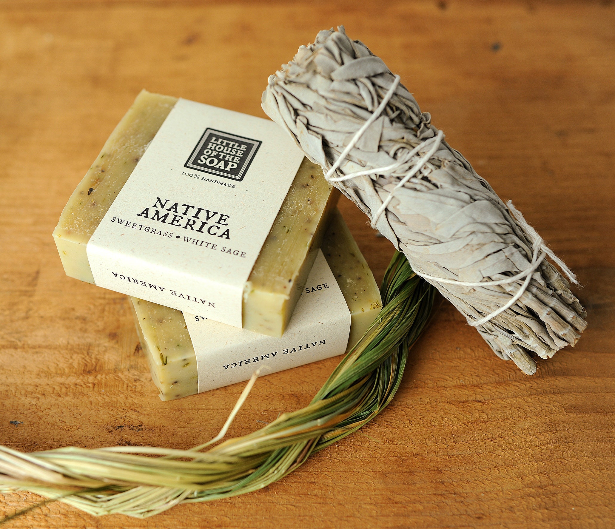 Handmade soap / Native America: sweetgrass white sage | Etsy