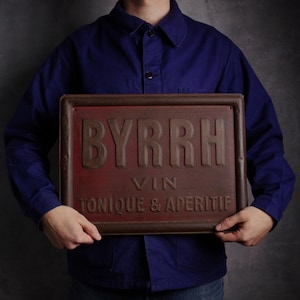 Faded Vintage Byrrh Sign, Retro Alcohol Advertisement, Wine Wall Art ...