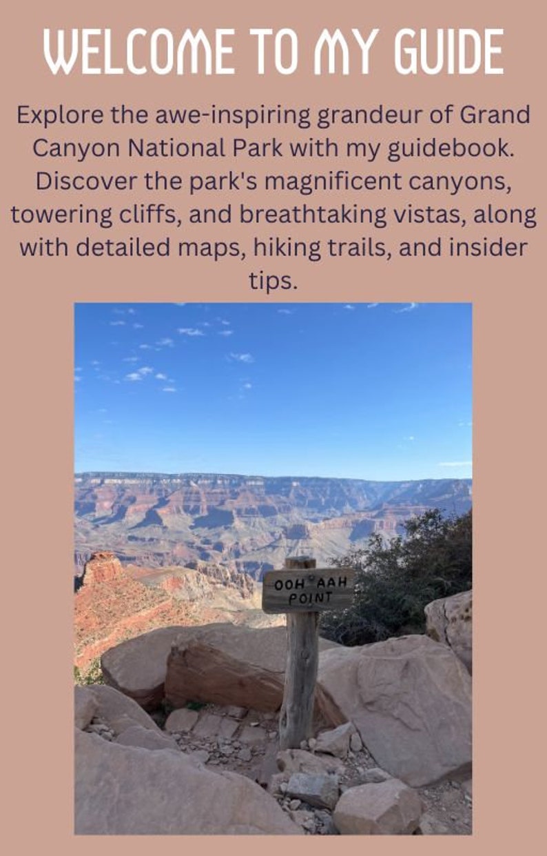 Grand Canyon National Park Guidebook, Visitors Tips Book, Travel ...