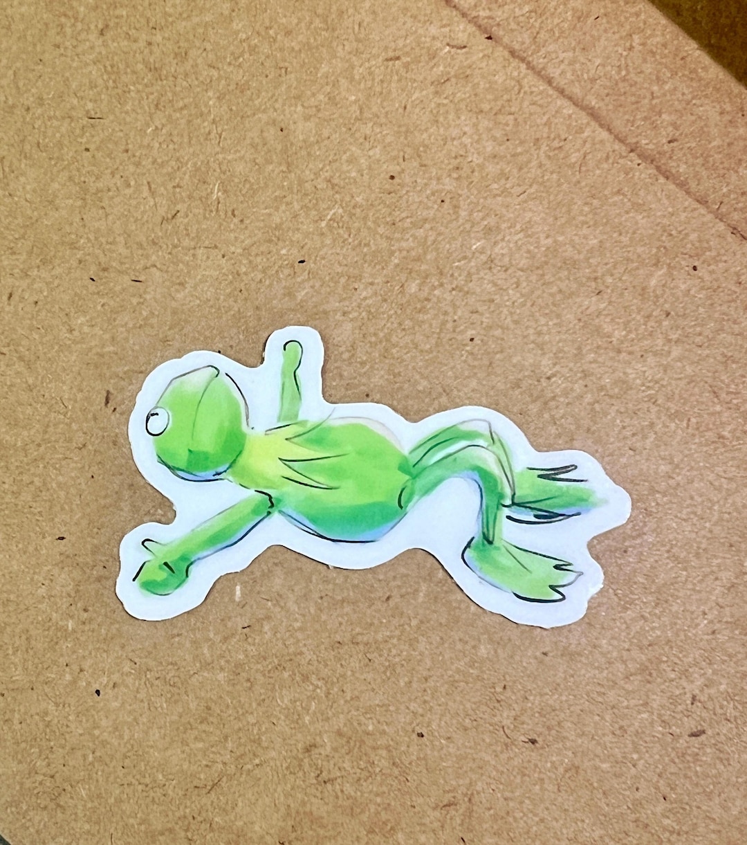 Meme Sticker, Kermit, Kermit Laying Down, WATERPROOF, Funny, 2in - Etsy