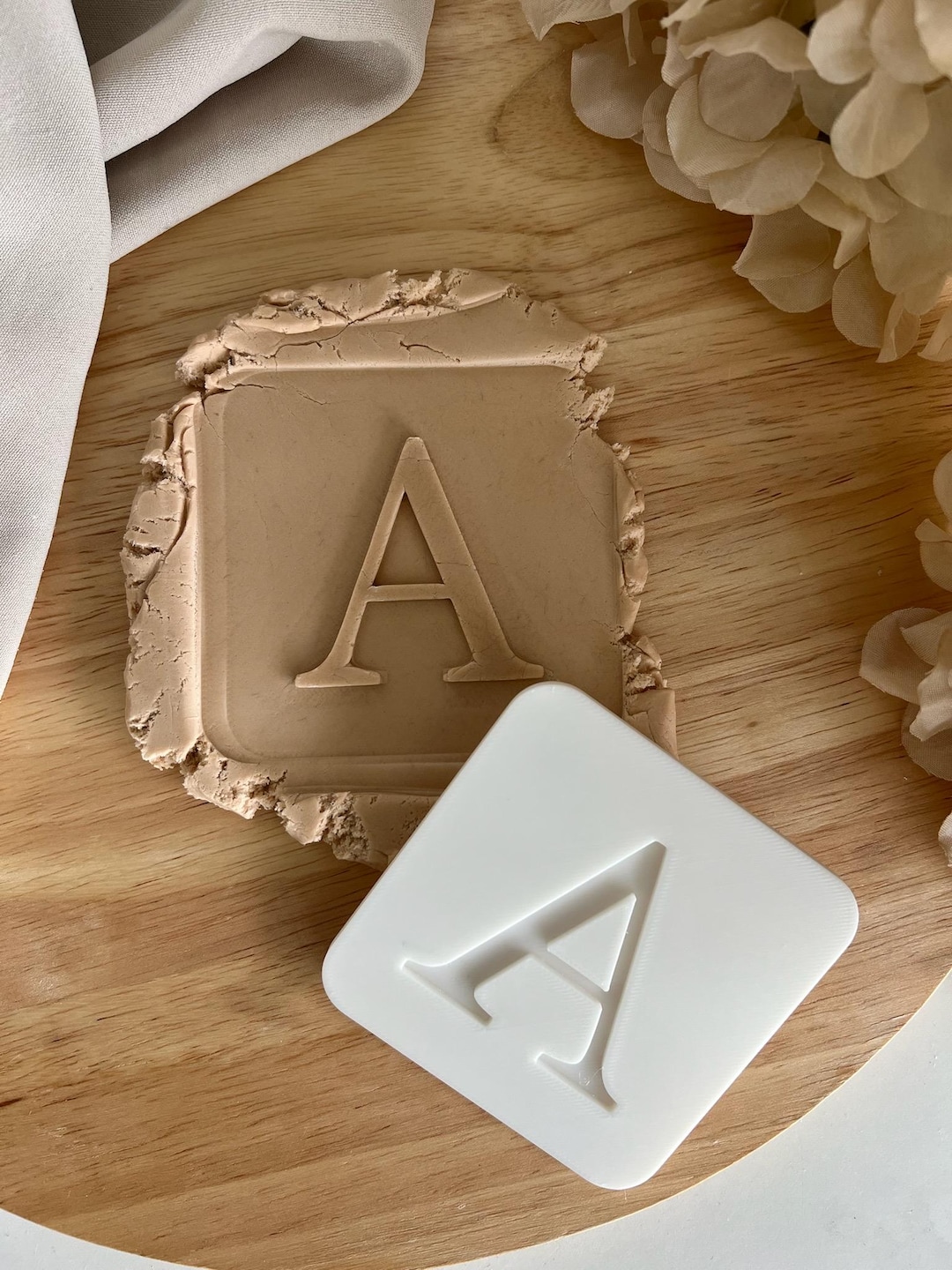 Letter Fondant Stamp and Cutter | Cookie Stamp and Cutter Set | Raised ...