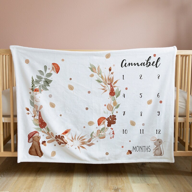 Baby Monthly Milestone Blanket - Etsy